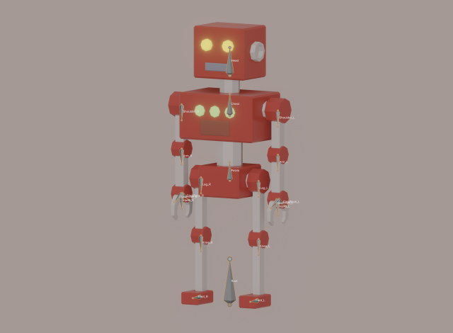 Simple Robot 3D Model in Toys 3DExport