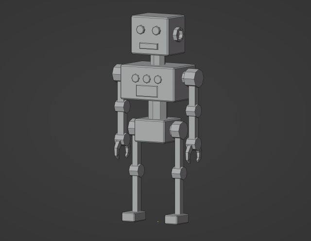 Simple Robot 3D Model in Toys 3DExport