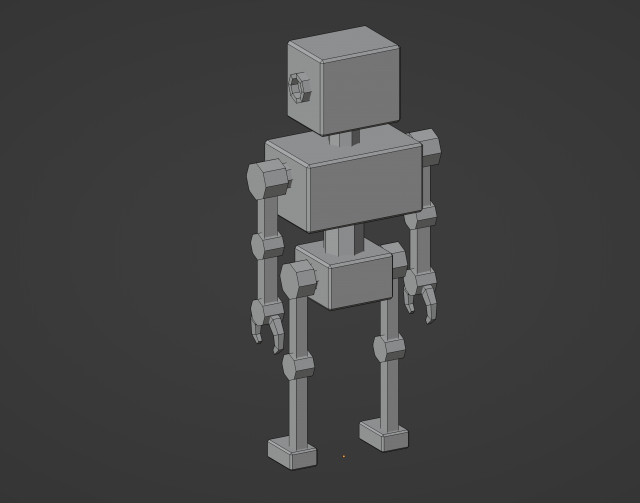 Simple Robot 3D Model in Toys 3DExport