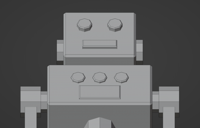 Simple Robot 3D Model in Toys 3DExport