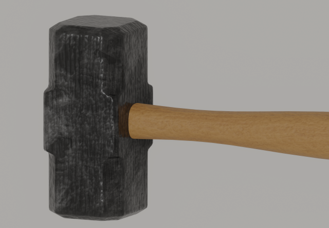 Sledge Hammer 3D Model in Tools 3DExport