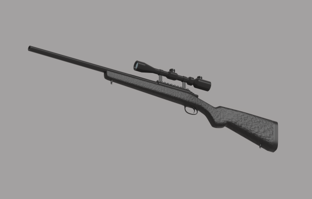 Sniper Rifle 3D Model in Rifle 3DExport