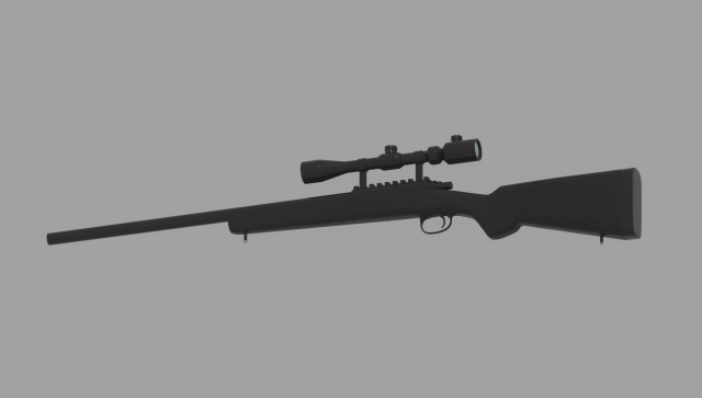 Sniper Rifle 3D Model in Rifle 3DExport