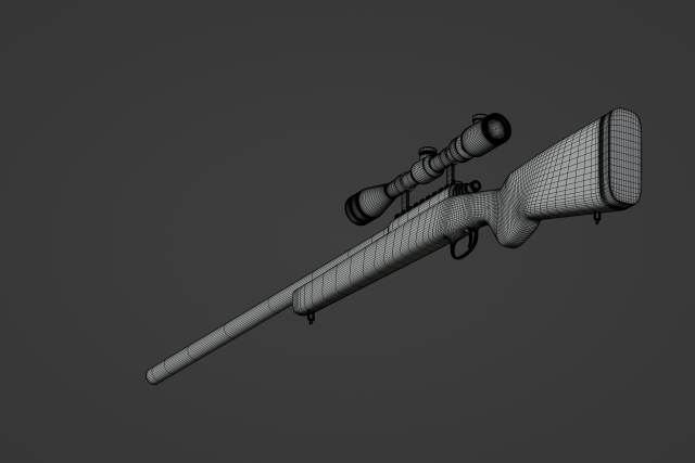 Sniper Rifle 3D Model in Rifle 3DExport