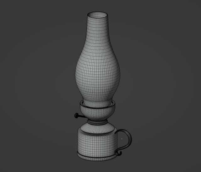 Oil Lamp 3D Model in Handheld 3DExport