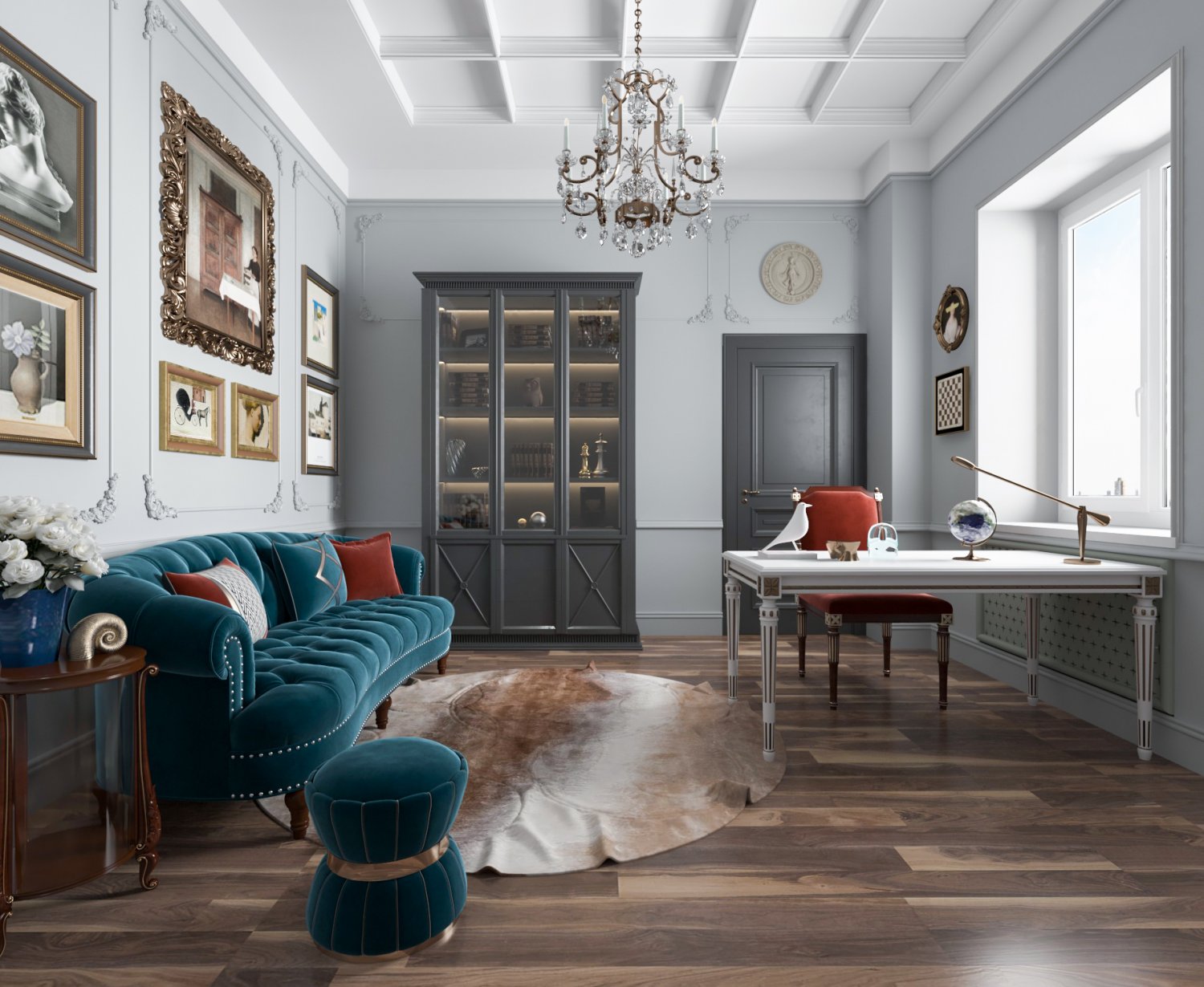 american study 3D Model in Bedroom 3DExport