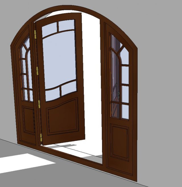 double door 3D Model in Door 3DExport