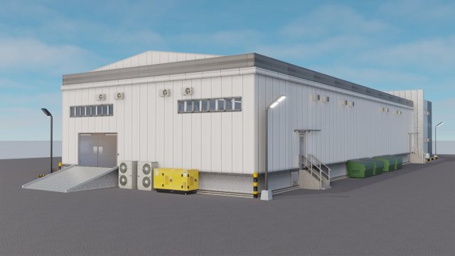 warehouse 3D Model in Buildings 3DExport