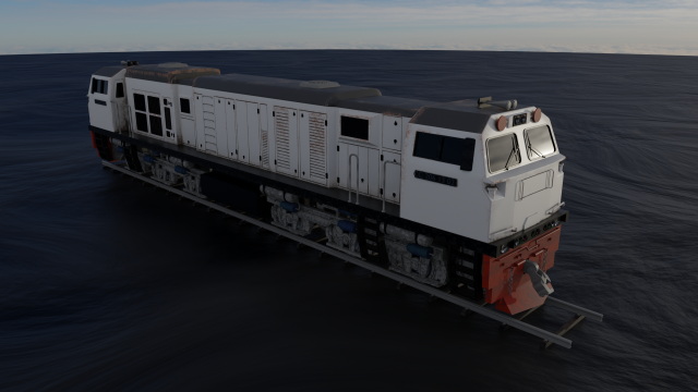 Locomotive CC 206 Low-poly Model 3D in Kereta 3DExport