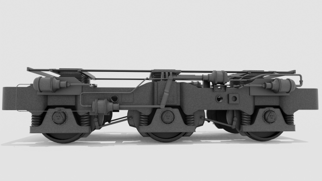 Railway Bogie Low-poly 3D Model in Train 3DExport