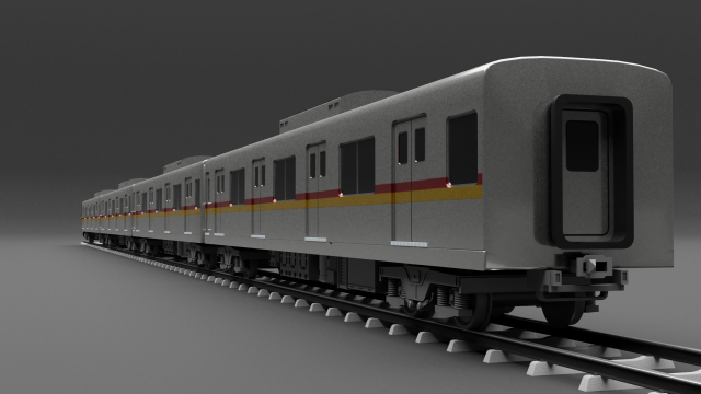 Japan Train Takyo metro subway 6000 Low-poly 3D Model in Train 3DExport