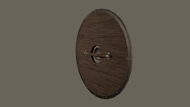 Viking Shield 3D Model in Shield 3DExport