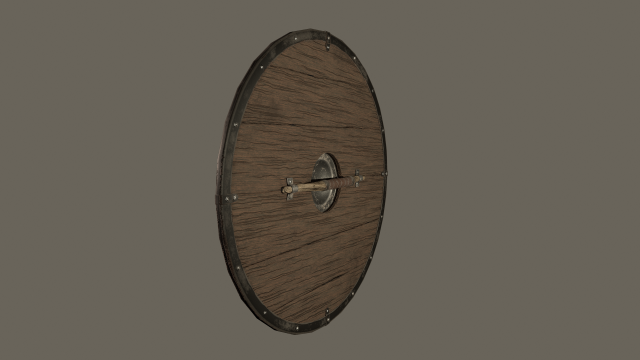 Viking Shield 3D Model in Shield 3DExport