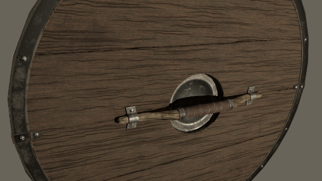 Viking Shield 3D Model in Shield 3DExport