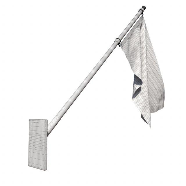 Flag of east timor 03 3D Model in Decoration 3DExport