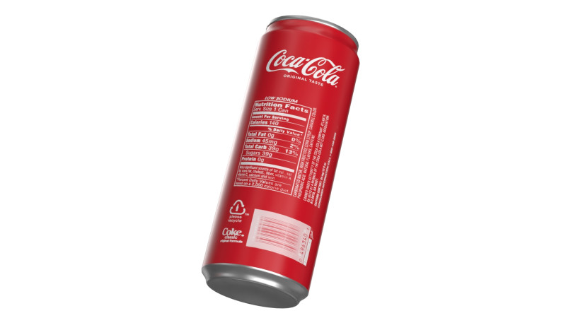 Coca Cola Drink Can Sleek 330ml 20 3D Model in Beverage 3DExport
