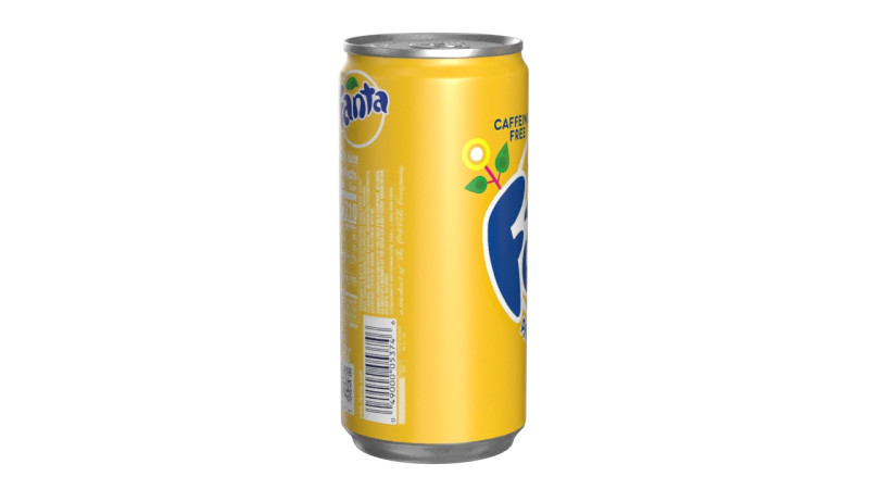 Fanta Pineapple Drink Can Slim 190ml 01 3D Model in Beverage 3DExport
