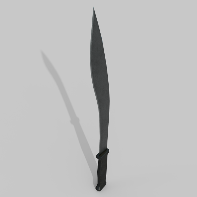 Machete 3D Model in Melee 3DExport