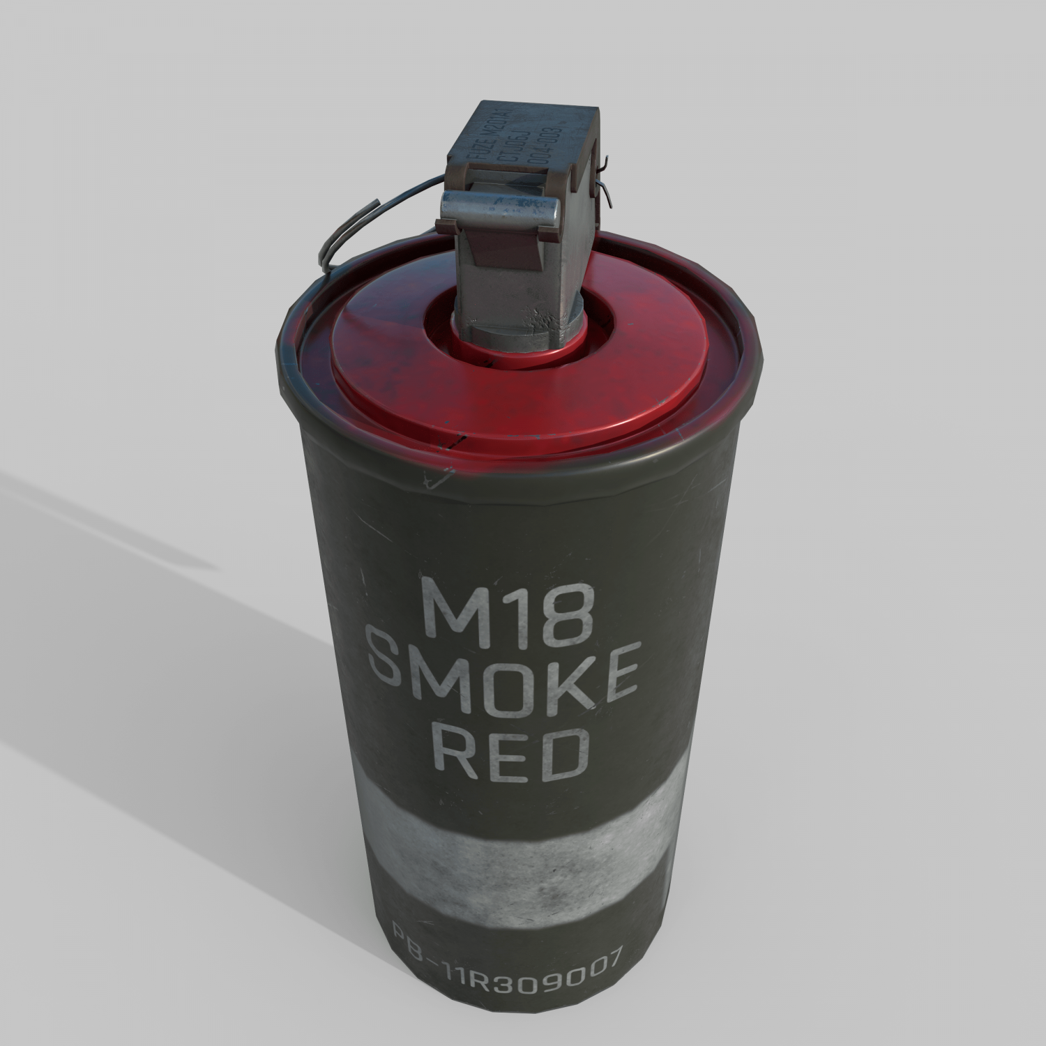 Grenade M18 Smoke Red Modelados 3D in Accesorios 3DExport