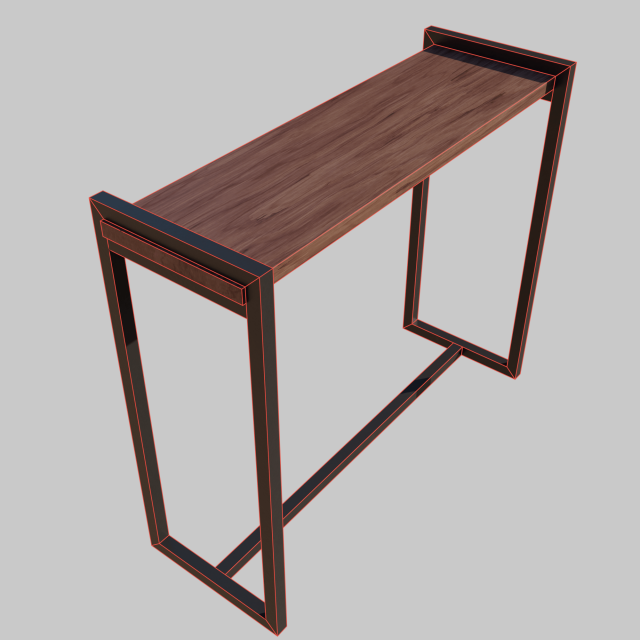 Bar table 3D Model in Table 3DExport