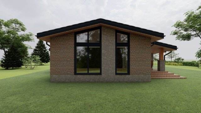 Residential chalet house 3D Model in Buildings 3DExport