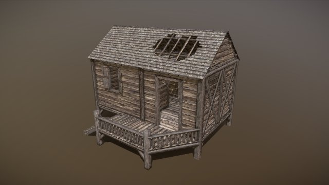 old wooden shack 3D Model in Buildings 3DExport