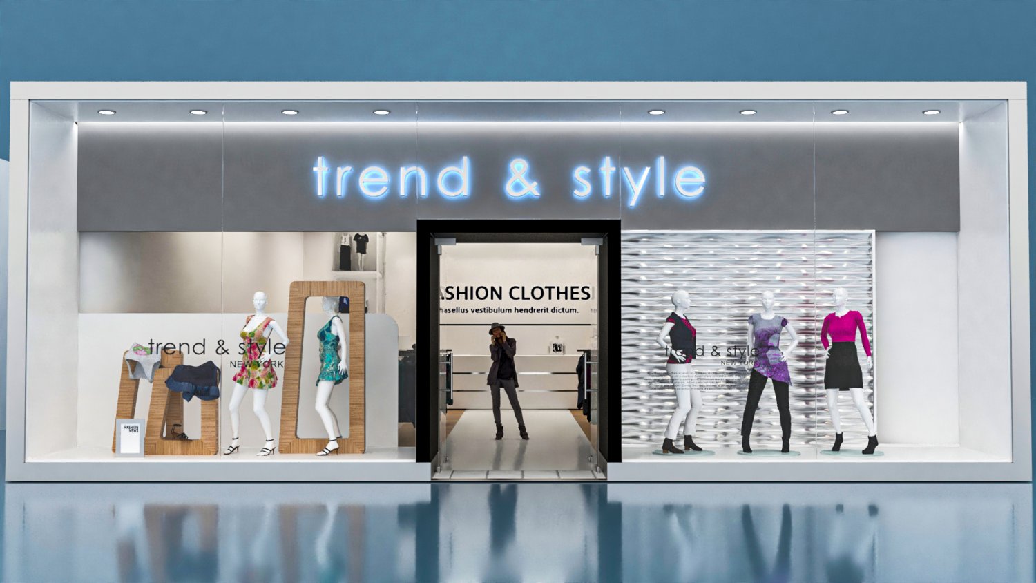 Shop window 3D Models in Store Spaces 3DExport