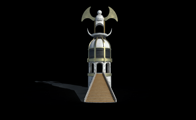 tower parapet and upgrade parapet 3D Модель in Здания 3DExport