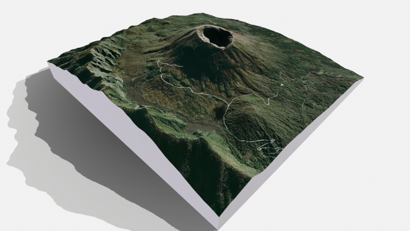 Mountain landscape Voclano Vesuvius Naples 3D Model in Landscapes 3DExport