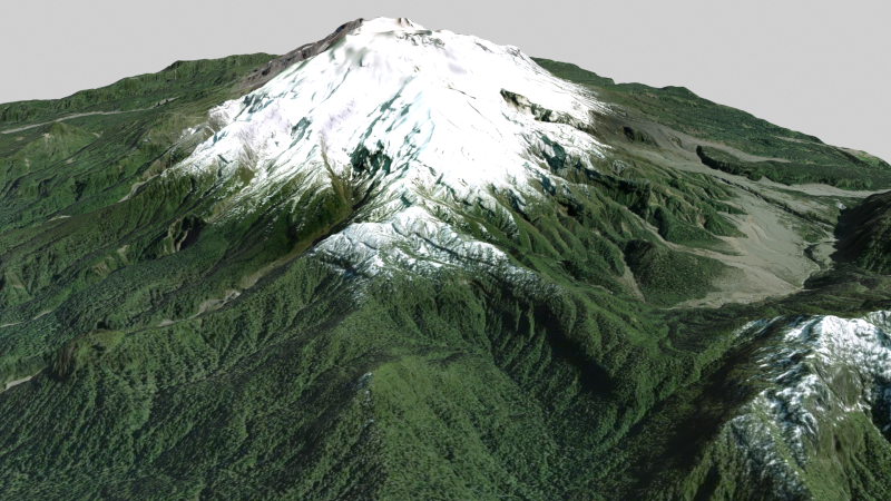 Mountain landscape Volcano Calbuco Andes Mountains Chile 3D Model in ...