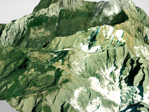 Monte Pania della Croce Tuscany Italia Model 3D in Pemandangan kota ...