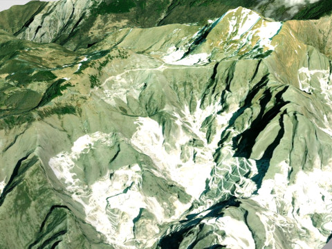 Monte Pania della Croce Tuscany Italia Model 3D in Pemandangan kota ...