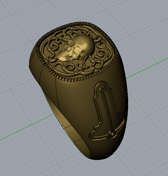 Masonic ring 3D Print Model in Rings 3DExport