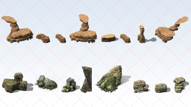 91 Transparent Mountain Rock Stone Cliff 2D Game Asset CG Textures in ...