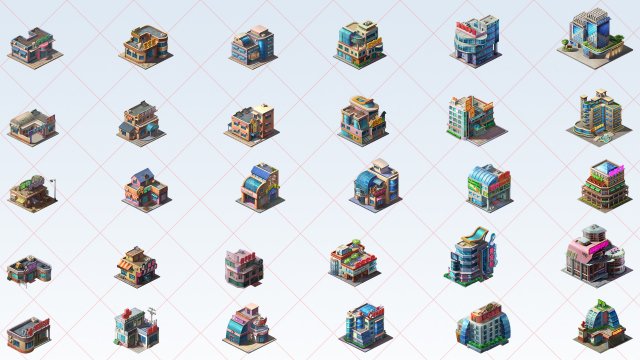 60 Transparent Fantasy Building 2D Game Asset Part 04 CG Textures in ...