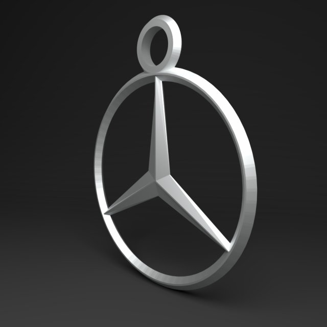 mercedes logo 3D Print Model in Keychains 3DExport