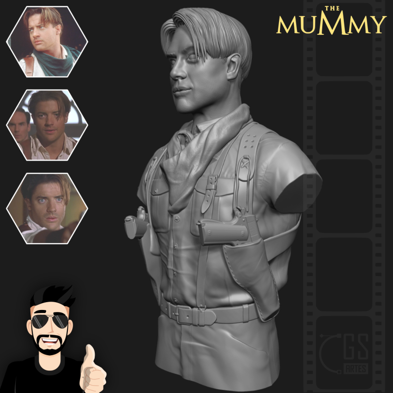 RICK OCONNELL - BRENDAN FRASER- THE MUMMY 3D Model in Man 3DExport