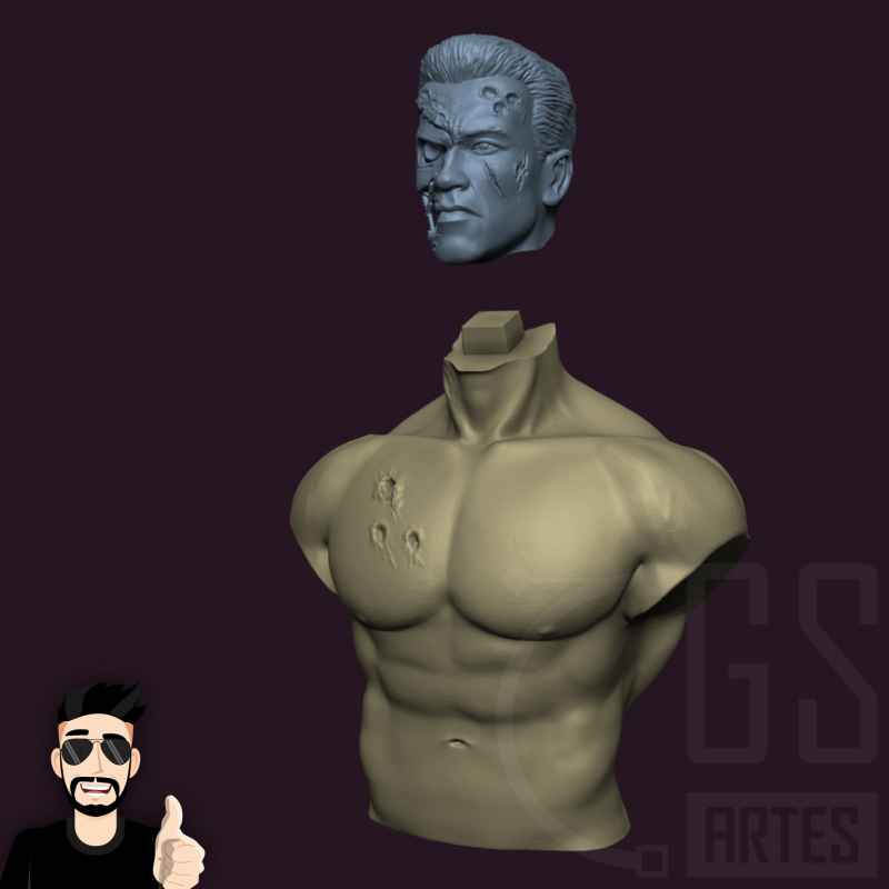 T800 - ARNOLD SCHWARZENEGGER TERMINATOR 3D Model in Man 3DExport