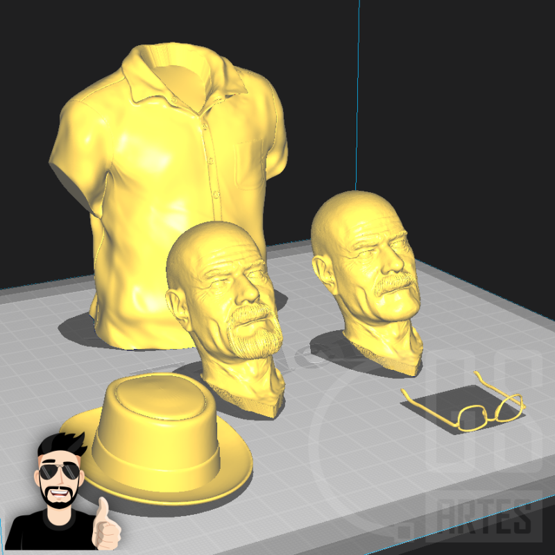 WALTER WHITE - BREAKING BAD - 3D PRINT 3D Model in Man 3DExport