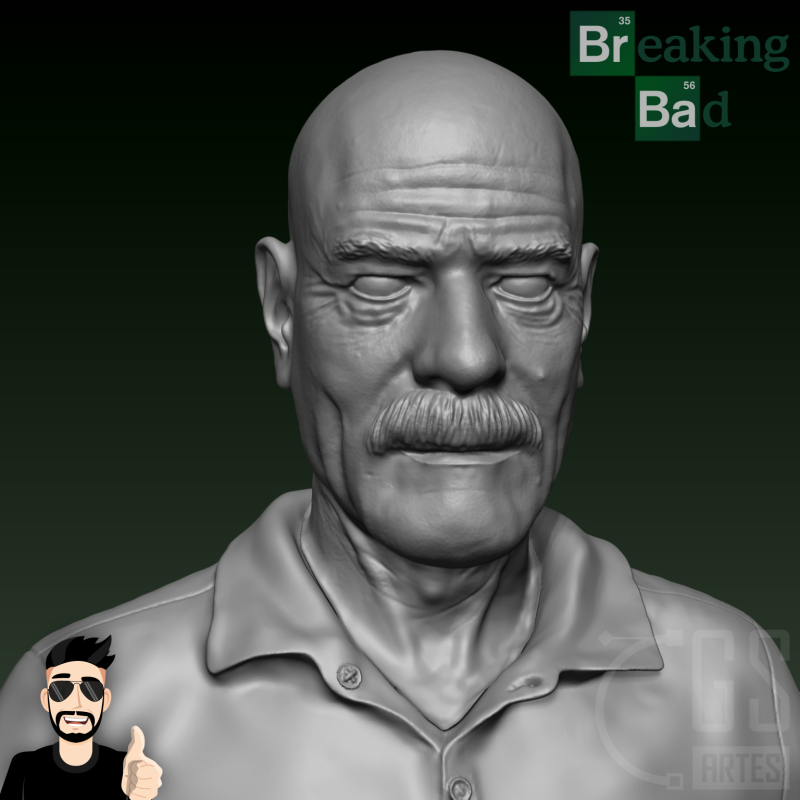 WALTER WHITE - BREAKING BAD - 3D PRINT 3D Model in Man 3DExport