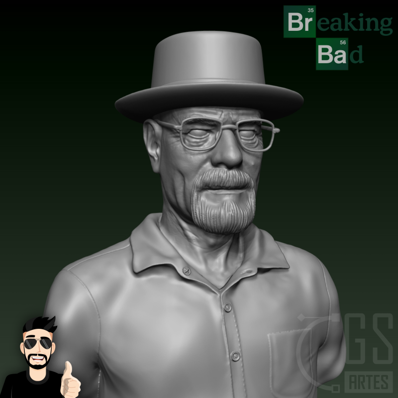 WALTER WHITE - BREAKING BAD - 3D PRINT 3D Model in Man 3DExport