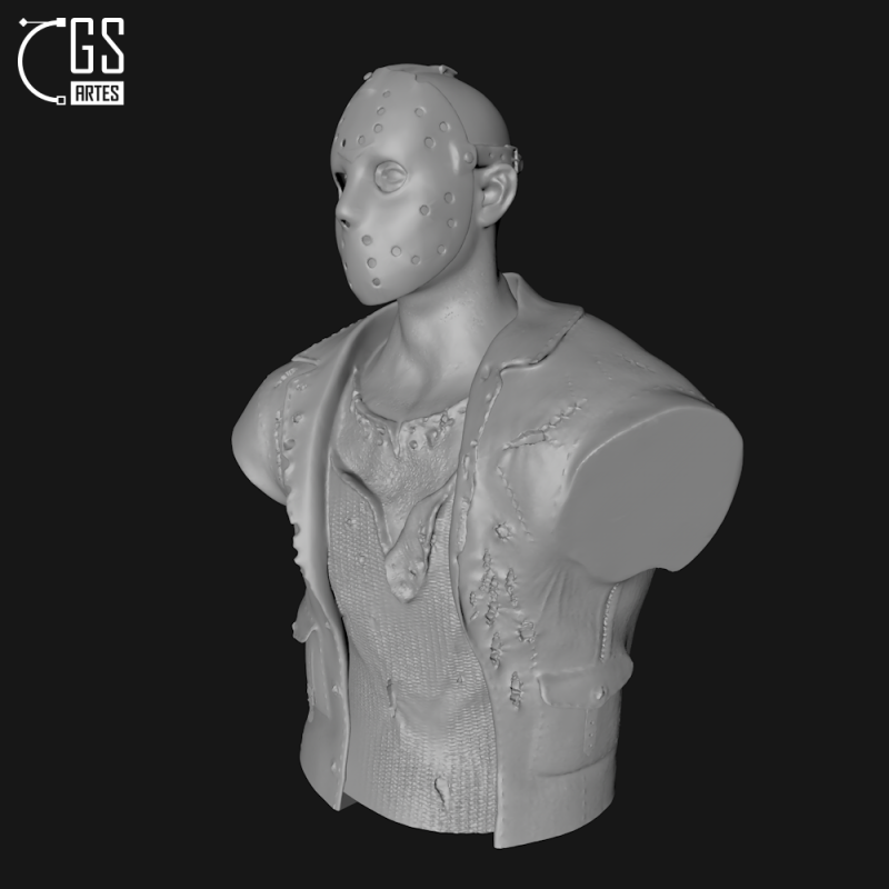 JASON VORHEES - BUST - FRIDAY THE 13TH - 3D PRINT 3D Model in Man 3DExport