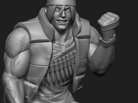 Ralf Jones het King of Fighters 3D-printmodel 3D printmodel in Man ...