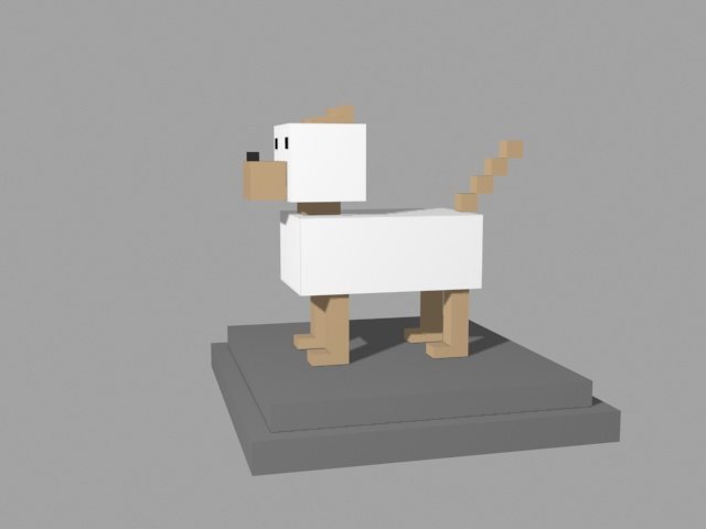 voxel dog - model 3 Modelo 3D in Perros 3DExport