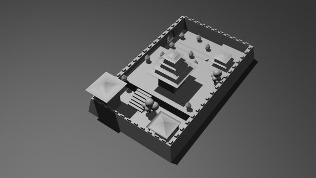 Low Poly Castle 1 3D Model in Fantasy 3DExport