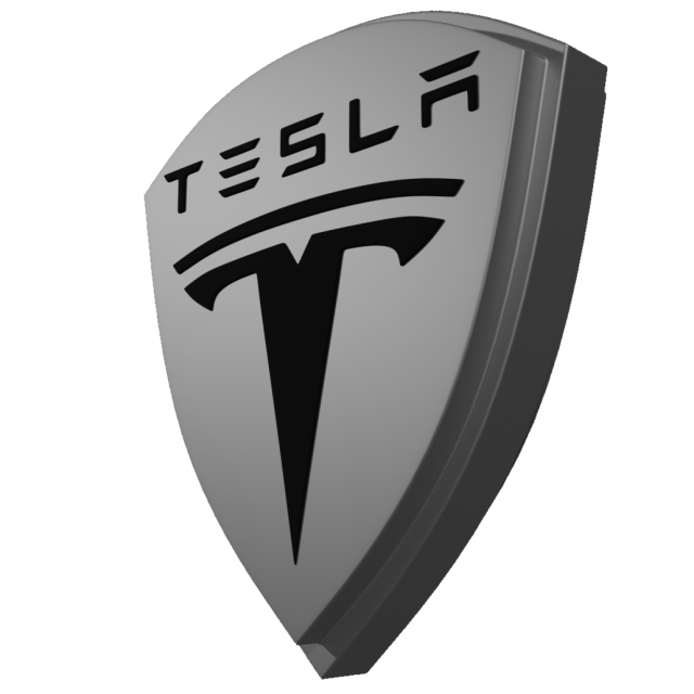 tesla logo animated 3D Model in Royal Cars 3DExport