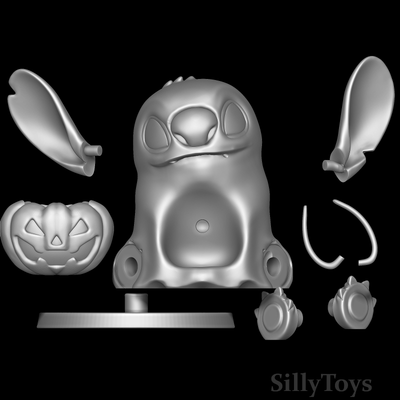 Stitch Halloween - Lilo and Stitch Modelo de impresión 3D in Animales 3DExport