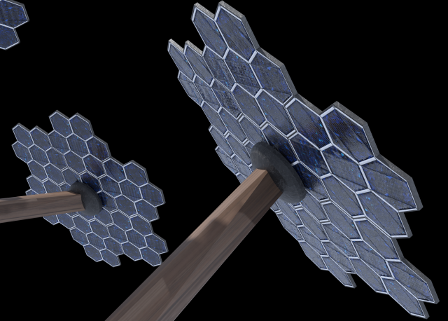 solar energy tree hexagonal cells 3D Model in Environment 3DExport