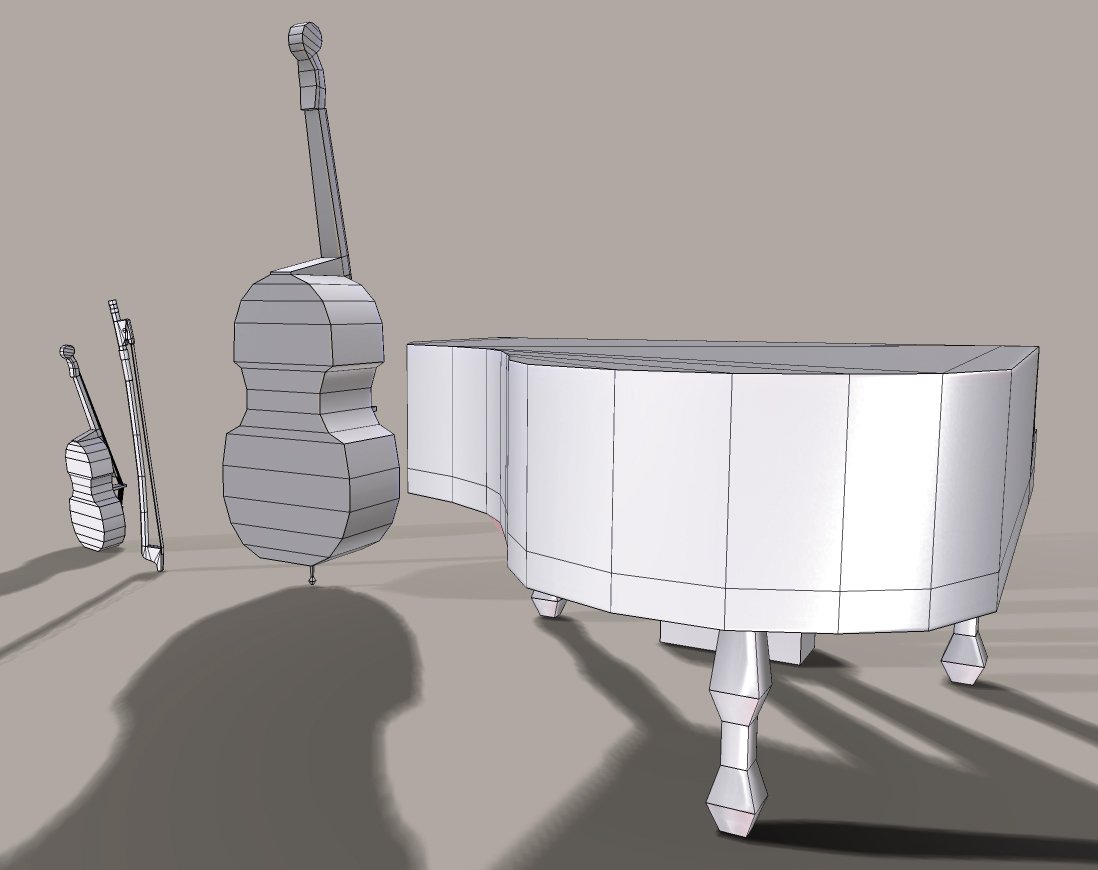 Musicalinstruments 3D Model in Other 3DExport