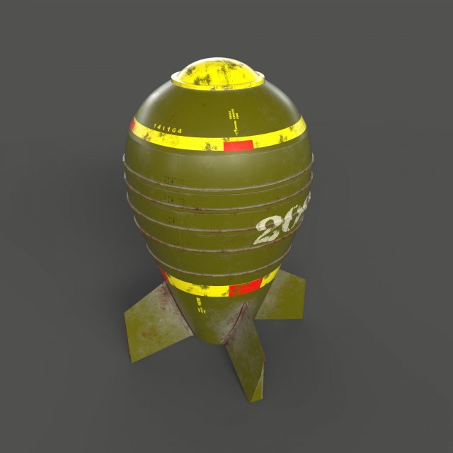 Nuclear bomb 3D Model in Projectiles 3DExport
